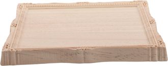 Cabilock Holzrahmen-Spiegel im Europ&auml;ischen Vintage-Stil Unbemalt mit Holzt&uuml;r-Applikationen und Intarsien f&uuml;r Wanddekoration in Wohnzimmer oder Schlafzimmer