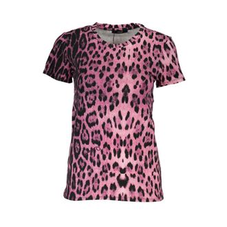 Cavalli Gemustertes T-Shirt mit Logo - - Tops - Damen - Mehrfarbig - XS