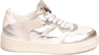 Mario Valentino Leder-Sneaker mit Metallic-Effekt - - Shoes - Damen - Grau - 40 EU