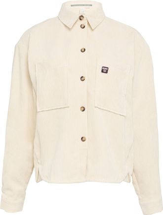 QS by s.Oliver Damen 2151936 Cord Overshirt, Weiß 510, 40 EU