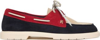 Tommy Hilfiger Mokassins Tommy Hilfiger Light Suede Boat Shoe FW0FW09337 Dunkelblau