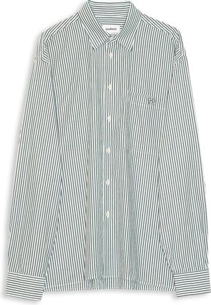 Soulland Femme, Blouses et Chemises, Vert, Taille: 40/42 FR VIT Stripe Shirt