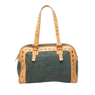 Fendi Pre-owned Studded Denim Shoulder Bag - - Pre-owned - Damen - Blau - ONE SIZE