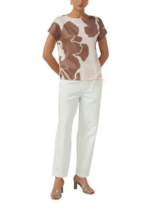 s.Oliver Black Label Kurzarmshirt mit floralem Muster