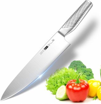 Plys 19cm Edelstahl Kochmesser mit Scharfe Messerklinge: Anti-Rutsch K&uuml;chenmesser Profi Gem&uuml;se Schneiden