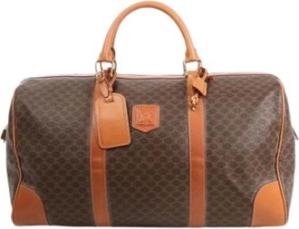 Celine unisex, Pre-owned, Brun, Taille: ONE Size Sac de voyage Boston Triomphe Vintage Macadam Pre-owned