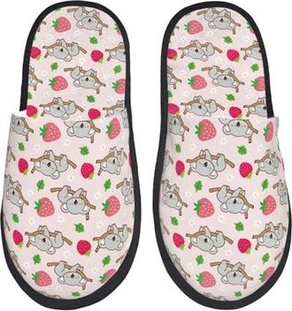 Generic Koala De Dessin Anim&eacute; Homme Femme Slippers Chaud Chaussons Antid&eacute;rapantes Pantoufles Pour Int&eacute;rieur Ext&eacute;rieur Hiver M
