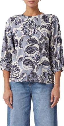 Comma Luftige Bluse mit All-Over-Print