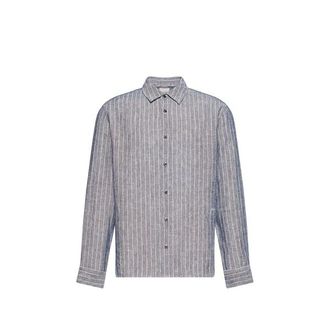 Calvin Klein Chemise ray&eacute;e droite en lin