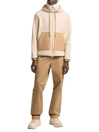 Moncler Cotton-Blend Gabardine Cargo Pants - Beige