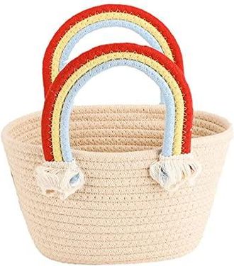 Generic Sac à main Xipu en corde de coton tissé - Sac à main tendance en cuir pour femme, blanc, A