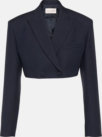 Valentino Cropped-Blazer aus Crepe Couture
