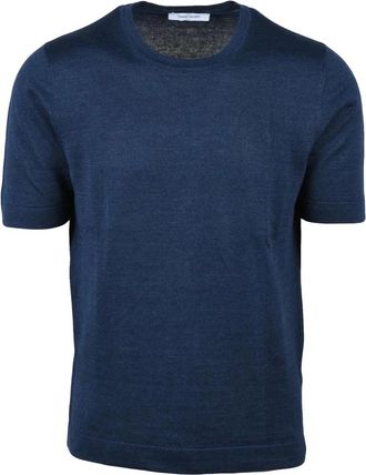 Gran Sasso Homme, Pulls, Bleu, Taille: M Maglioncino Girocollo
