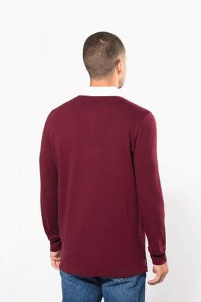 Kariban Langarm-Poloshirt Herren Rugby-Polohemd