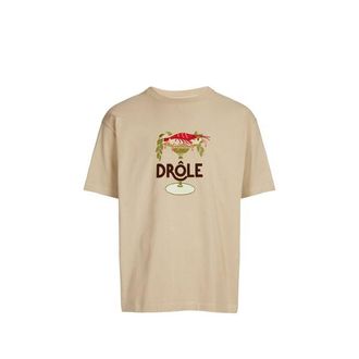 Dr&ocirc;le de Monsieur T-shirt brod&eacute; &agrave; col rond en coton