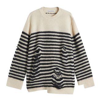 Acne Studios Schwarzer Strickpullover - - Knitwear - Damen - Beige - M