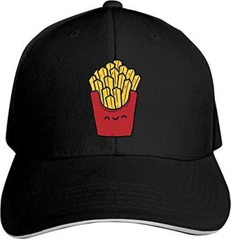 Hdadwy Casquette de Baseball Unisexe avec Frites, Casquette de Sport réglable, Casquette de Camionneur, Chapeau Classique Hip hop pour Hommes et Femmes