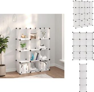 vidaXL Vidaxl - Regalsystem mit 12 W&uuml;rfeln Transparent pp - Regal - Staurauml&ouml;sungen - Aufbewahrungssystem - Polypropylen Regal - Transparenter Schrank