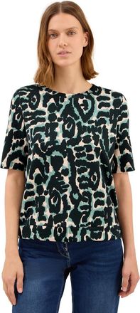 Cecil Damen 3227483 Cupro Touch Print-Shirt, Ink Green, X-Large