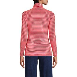 Lands End Rollkragenshirt aus Baumwoll/Modalmix, Damen, Gr&ouml;&szlig;e:36-38 regular, Orange, Baumwolle/Elasthan/Baumwolle Modal, by Lands End