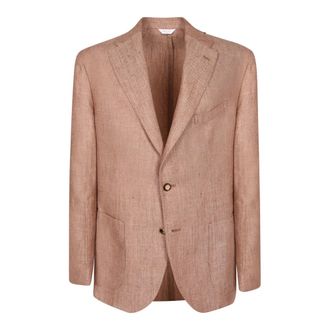 Boglioli Homme, Vestes, Brun, Taille: XL Tissu en lin. Chevrons