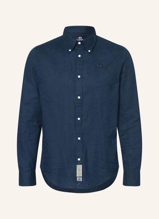 La Martina La Martina Hemd Regular Fit Mit Leinen blau