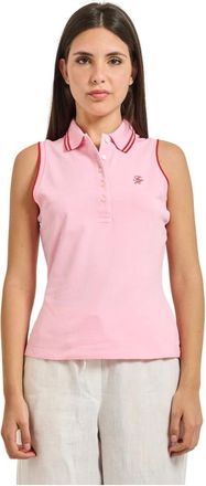 Tommy Hilfiger Femme, Tops, Rose, Taille: 42 FR Swimshop Cotton Polo SS