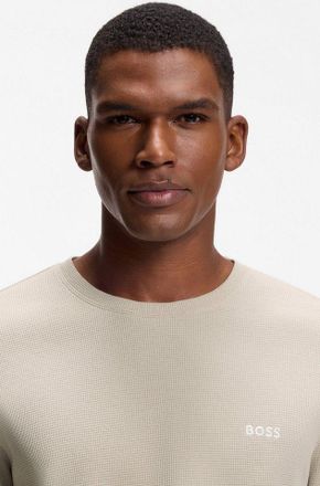 BOSS Pyjamaoberteil Waffle LS-Shirt