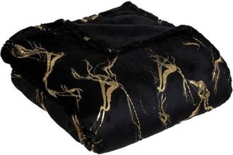 Fééric Lights & Christmas Atmosphera - Plaid marbre doré 130x180