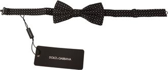 Dolce & Gabbana Mens Black Silk Adjustable Neck Papillon Tie