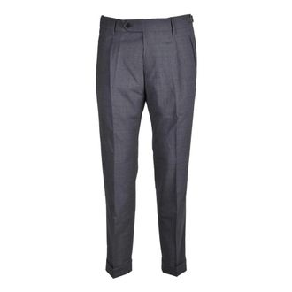 Berwich Wollmischung Stretchhose - - Trousers - Herren - Grau - S