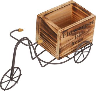 BESPORTBLE Kleines Vintage Fahrrad Pflanzgef&auml;&szlig; aus Metall Dekoratives Tischmodell mit Pflanztopf Retro Fahrrad Dekoration f&uuml;r B&uuml;ro und Garten