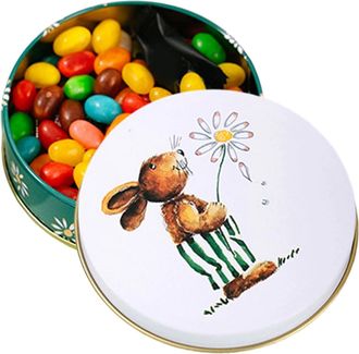 Generico S f&uuml;r S&uuml;&szlig;igkeiten, luftdichter Lebensmittel-Organizer aus Wei&szlig;blech mit Kaninchen, Ostergeschenk, f&uuml;r Familie, Freunde, Studenten, Erwachsene, Kinder,