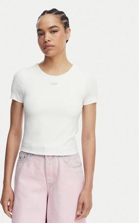 Tommy Jeans T-Shirt Athleisure Metal DW0DW22284 Wei&szlig; Slim Fit