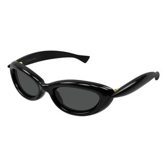 Bottega Veneta Lunettes de soleil ovales Sardine - Femme - Accessoires - Noir - Taille: 54 MM