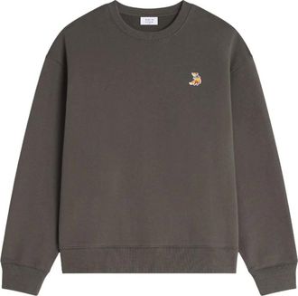 Maison Kitsun&eacute; Homme, Sweatshirts et sweats &agrave; capuche, Brun, Taille: S Dreaming Fox Comfort SweaT-shirt