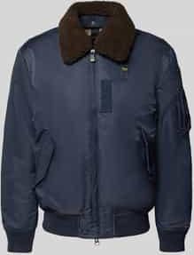 Blauer Bomberjacke mit Zweiwege-Reißverschluss Modell MARSHALL