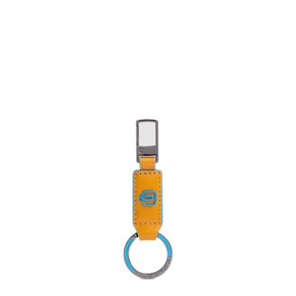 Piquadro Porte-cl&eacute;s mousqueton en cuir Pc6809B2G - unisex - Accessoires - Jaune - Taille: ONE Size