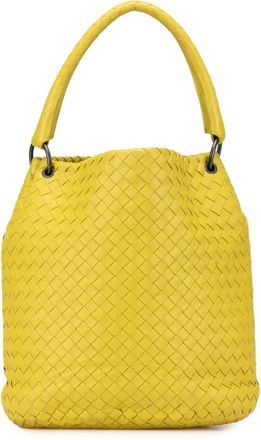 Bottega Veneta Hobo Bags - Nappa Intrecciato Bucket Bag - Gr. unisize - in Gelb - f&uuml;r Damen