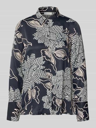 Eterna Regular Fit Bluse aus Viskose im Allover-Look