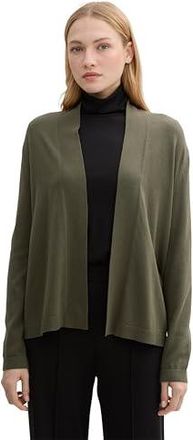 Tom Tailor Cardigan en Tricot pour Femme, 10920 - Vert forêt Profonde, XL