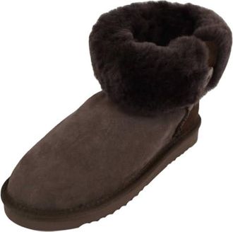 SNUGRUGS Bottes dext&eacute;rieur en peau de mouton v&eacute;ritable double face avec revers en peau de mouton pour femme, chocolat, 38 EU