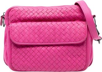Bottega Veneta Pre-owned Sac bandouli&egrave;re en cuir tress&eacute; - Femme - Pre-owned - Rose - Taille: ONE Size