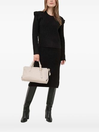 Silvian Heach pull torsadé à volants - Noir