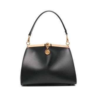 Etro Schwarze Leder-Panel-Kettentasche - - Bags - Damen - Schwarzk - ONE SIZE