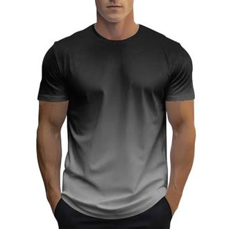Generic T-shirt l&eacute;ger &agrave; col rond pour homme, tendance, extensible, confortable, l&eacute;ger, respirant, d&eacute;contract&eacute;, manches courtes, entra&icirc;nement en plein air, 01 