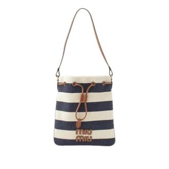 Miu Miu Pre-owned Canvas Bucket Bag - - Pre-owned - Damen - Blau - ONE SIZE