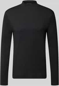 Christian Berg Regular Fit Longsleeve aus reiner Baumwolle mit Stehkragen