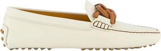 Tod's Femme, Chaussures, Blanc, Taille: 37 EU Mocassin Cha&icirc;ne Blanc