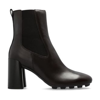 Hogan Leder Kn&ouml;chelstiefel mit Abs&auml;tzen - - Shoes - Damen - Braun - 41 EU